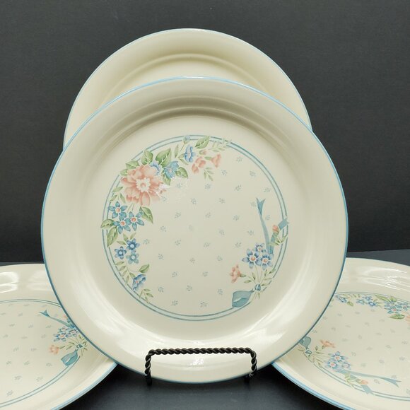 Corelle | Dining | Corelle Symphony Dinner Plates Cream Plate Blue Pink ...